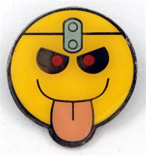 Eddie Emoji Tongue Out Lapel Badge