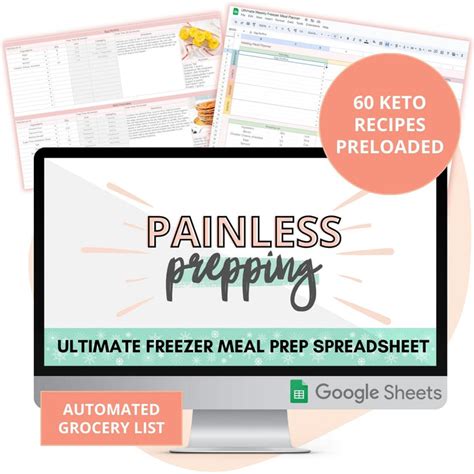 Painless Prepping Ultimate Freezer Meal Prep Spreadsheet