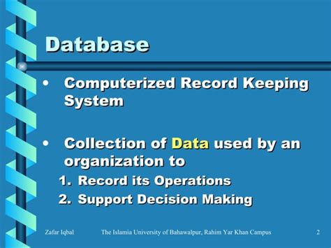 Database System Ppt Databases Computer Software And Applications