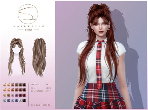 The Sims Resource Fashion Ponytail Hairstyle 010224