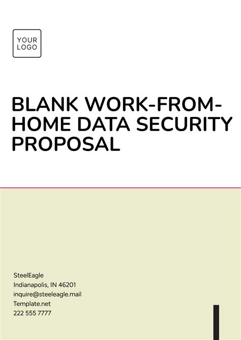 Free Blank Work From Home Data Security Proposal Template To Edit Online