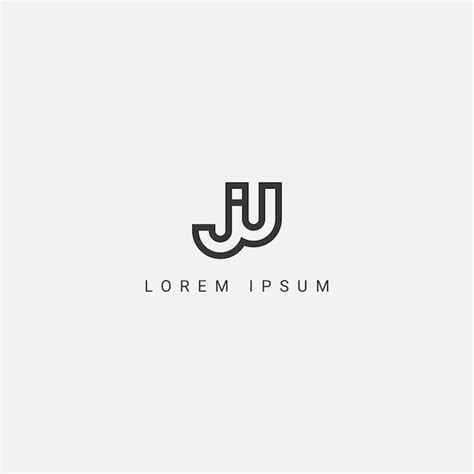 Premium Vector Creative Minimal Ju Uj Letter Business Logo Initial