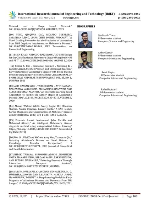 Prediction Of Cognitive Imperiment Using Deep Learning Pdf
