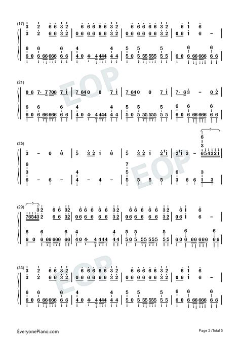 Side Effects The Chainsmokers Ft Emily Warren双手简谱预览2 钢琴谱文件（五线谱、双手简谱、数字谱