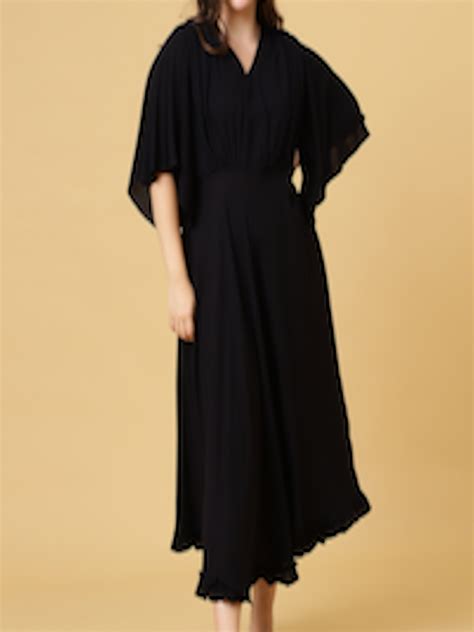 Buy Curvy Lane Women Plus Size Flared Sleeve Fit And Flare Midi Dress
