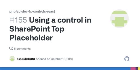 Using A Control In Sharepoint Top Placeholder · Issue 155 · Pnpsp Dev