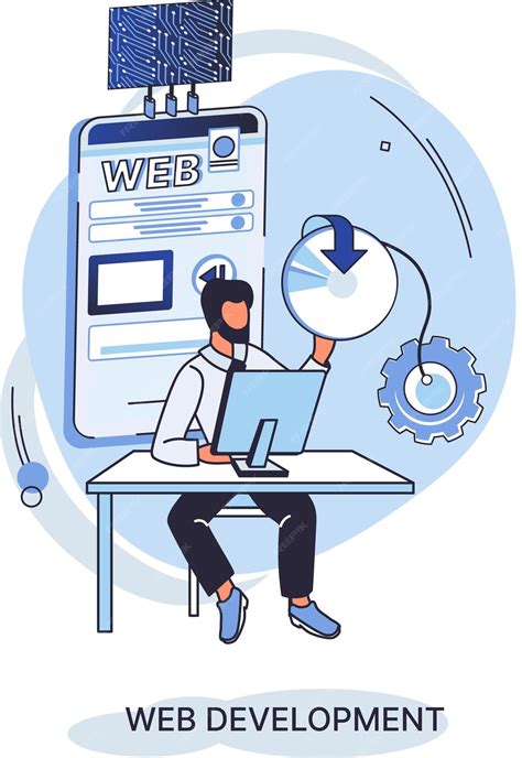 premium vector web development coding and programming responsive