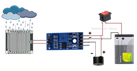 Rain Alarm Circuit Diagram