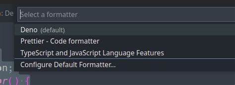 Format Document With Deno Doesn T Comply With Deno Json Prettier Or Editorconfig Issue