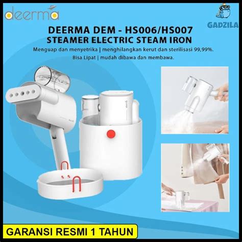 Jual Deerma Hs006 Hs007 Steamer Electric Steam Iron Setrika Uap Baju Shopee Indonesia