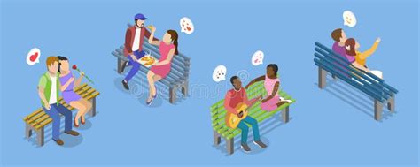 D Isometric Flat Vector Set Of Romantic Couples Stock Vector Illustration Of Icon Girlfriend