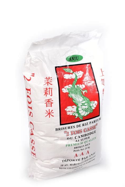 Riz Cassé 2 Fois Parfumé 20kg Farines Céréales Légumineusesriz
