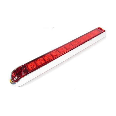 RED LED LIGHT BAR WITH CHROME BEZEL FortPro