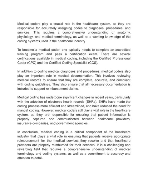 medical coding pdf technology and computing