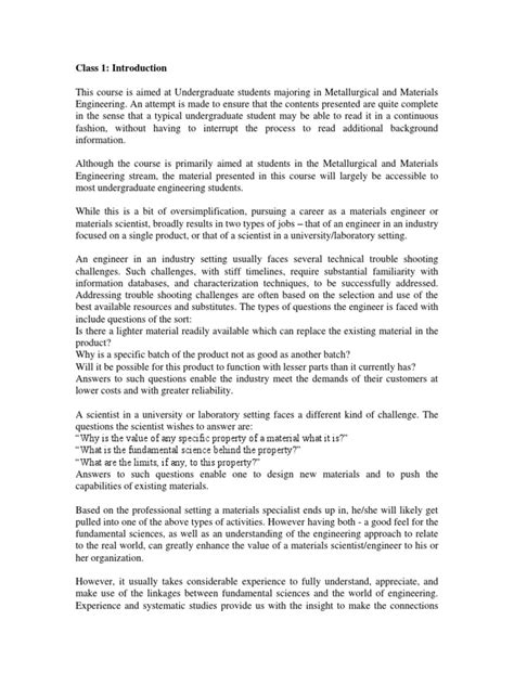 Material Science Notes Pdf Deformation Engineering Electrical