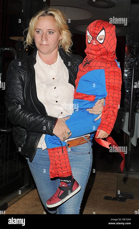 Gwen Stefanis Son Zuma Wearing A Spider Man Fancy Dress Costume Is