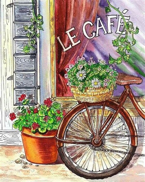 Pin by MILAGROS PIÑEIRO on BICICLETAS EN EL ARTE Bicycle painting Sale artwork Painting