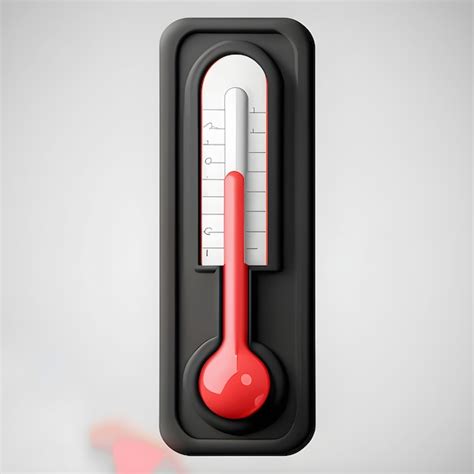 Premium Photo A Red Temperature Gauge With Thermometer On The Side