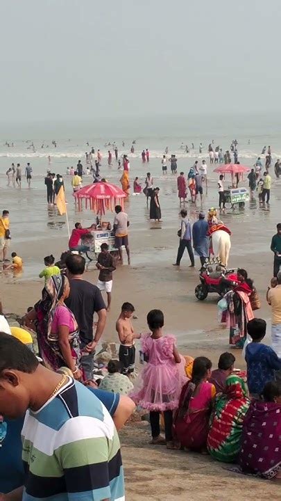 Digha Sea Beach Water Waves 🌊⛱️ Beautiful Weather 🌞🌤️🌈 Shortvideo Dighaseabeach