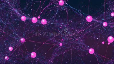 Abstract Neuron Network Future Machine Learning Working Universe Stock