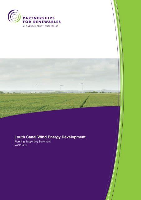 Planning Supporting Statement Partnerships For Renewables