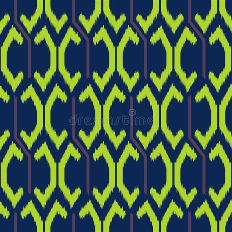 Ikat Seamless Pattern Design For Fabric Vector Eps10 Stock Vector