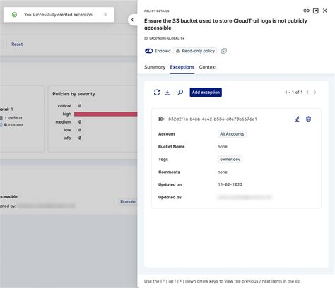Add Compliance Policy Exceptions In The Lacework Forticnapp Console Add Compliance Policy Exceptions In The Lacework Forticnapp Console