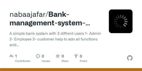 Github Nabaajafar Bank Management System Java Gui A Simple Bank System With Diffrent Users