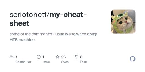 Github Seriotonctfmy Cheat Sheet Some Of The Commands I Usually Use