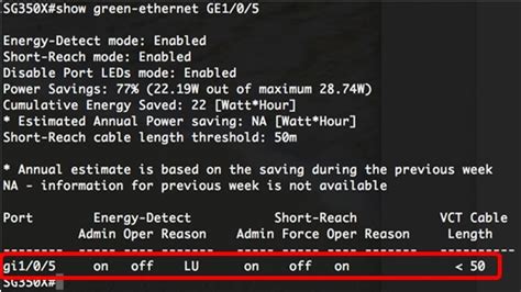 Configure Green Ethernet Port Settings On A Switch Through The Command Line Interface CLI Cisco