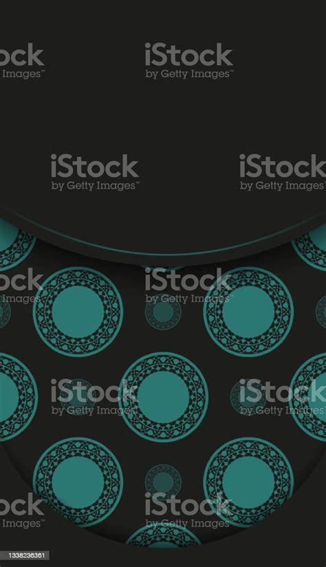 Template Mewah Untuk Kartu Pos Desain Cetak Dalam Warna Hitam Dengan
