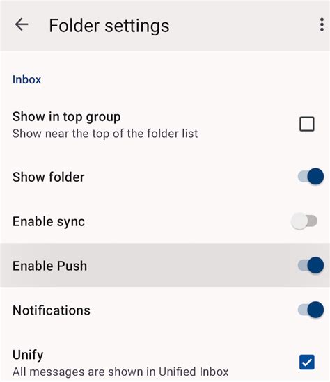Configure Push Email For Thunderbird For Android Thunderbird For Android Help