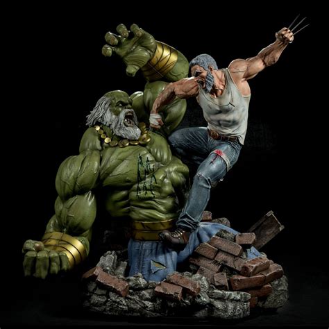 Jimsmash Custom Old Man Logan Vs Maestro Statue