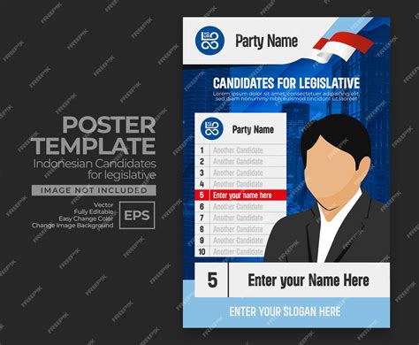 Premium Vector Poster Template Indonesian Candidates Election For