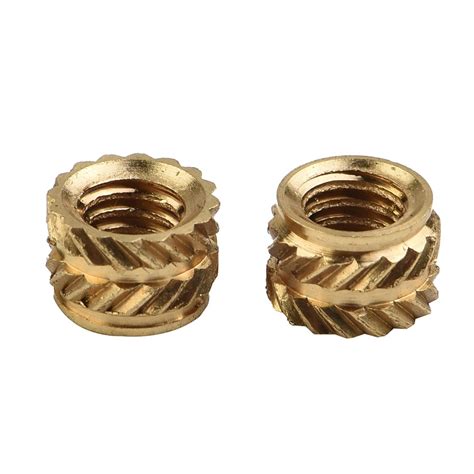 100pcs Threaded Insert Self Clinching Nut Brass Internal Thread Knurled