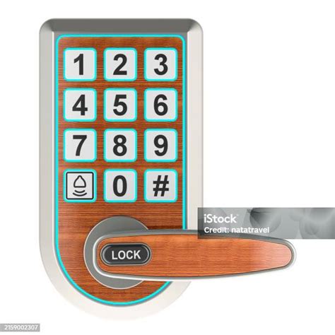 열쇠가없는 입장 자물쇠 손잡이를 가진 키패드 자물쇠 전자 자물쇠 3d 렌더링 0명에 대한 스톡 사진 및 기타 이미지 0명 3차원 형태 문 Istock