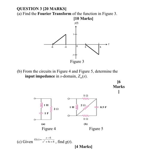 solved question 3 [20 marks] a find the fourier transform