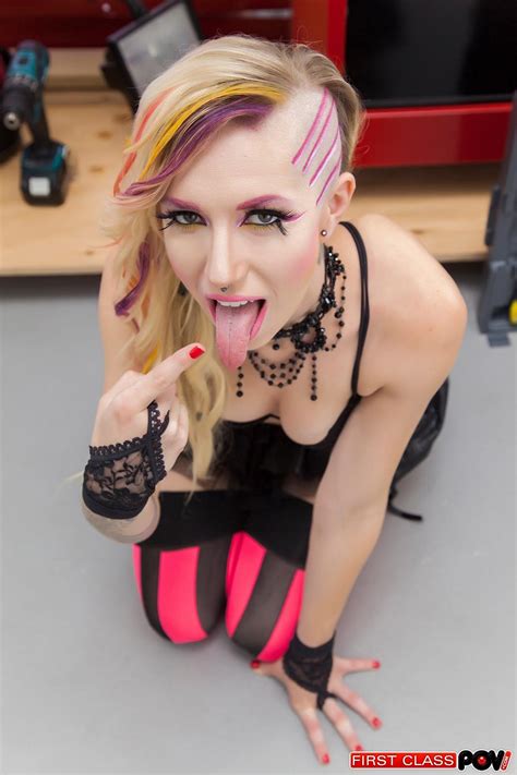 Blonde Punk Girl Maia Davis Gets On Her Knees To Suck A Hard Cock Porn Pictures Xxx Photos Sex