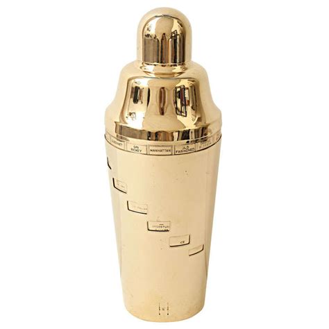 Gold Plated Napier Recipe Cocktail Shaker At 1stdibs