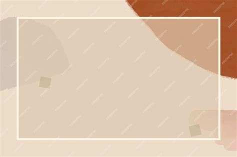Cadre Rectangle Sur Vecteur De Fond Aquarelle Marron Et Crème Vecteur