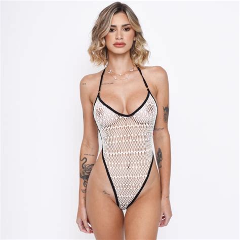 Sexy Affair Mesh Swimsuit 100 Translucent Oh Lola Swimwear