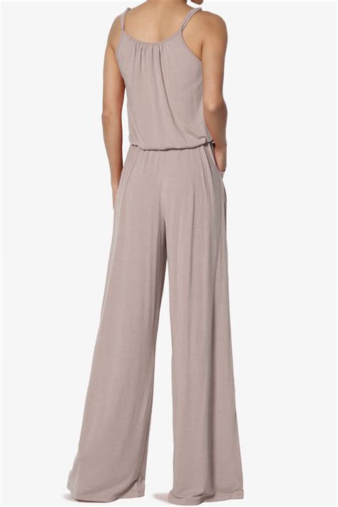 Themogan Womens Spaghetti Strap Jumpsuit