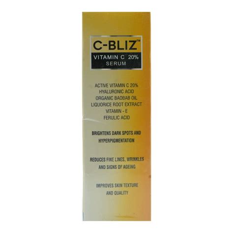 C Bliz 20 Serum 20 Ml Price Uses Side Effects Composition Apollo