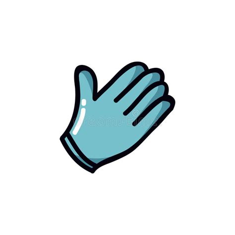 Latex Gloves Doodle Icon Vector Illustration Stock Illustration