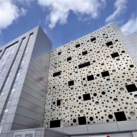 Durable Pvdf Laser Cut Perforated Curtain Wall Aluminum Veneer Panel