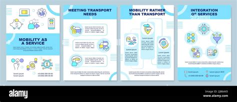 Maas Concept Components Blue Brochure Template Stock Vector Image And Art Alamy