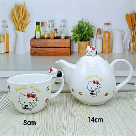Jual Gelas Keramik Hello Kitty Teko Hello Kitty Set Gelas Dan Teko Gelas Kota Surabaya