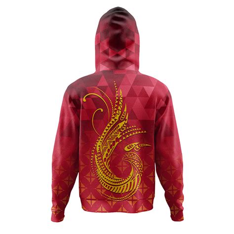 Papua New Guinea Hoodie Lowpolly Pattern With Polynesian Motif