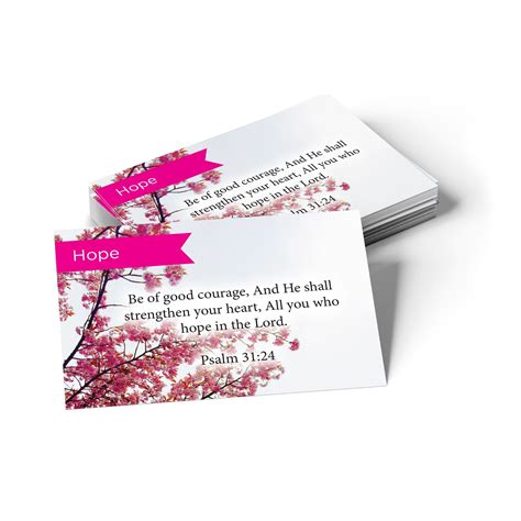 Pass Along Scripture Cards Courage Psalms 3124 Pack 25 Logos