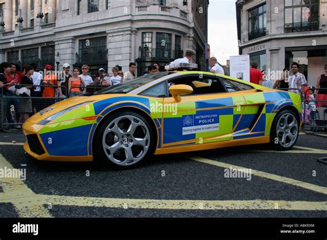 Lamborghini Metropolitan Police Sports Car Stock Photo 12918955 Alamy